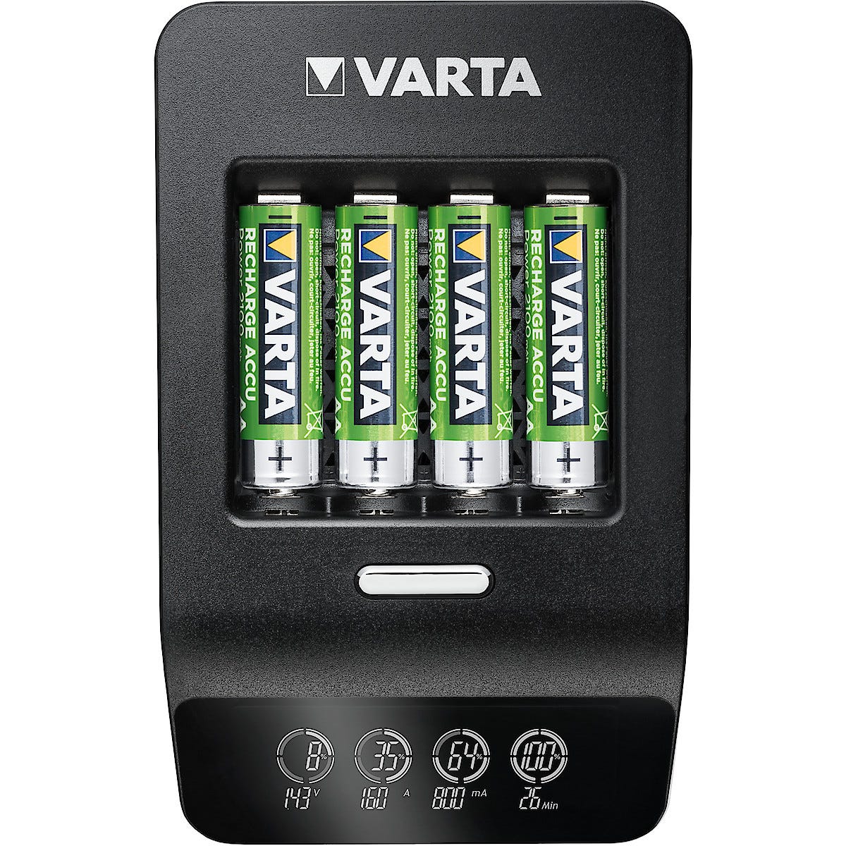 VARTA LCD Ultra Fast Charger+ batterilader | Clas Ohlson