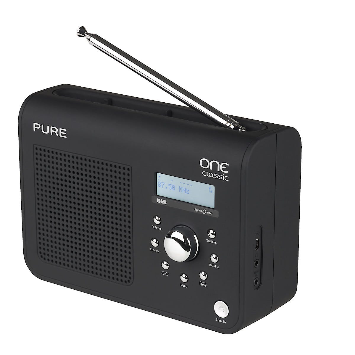 Pure One Classic Series II Black DAB+/FM-radio | Clas Ohlson