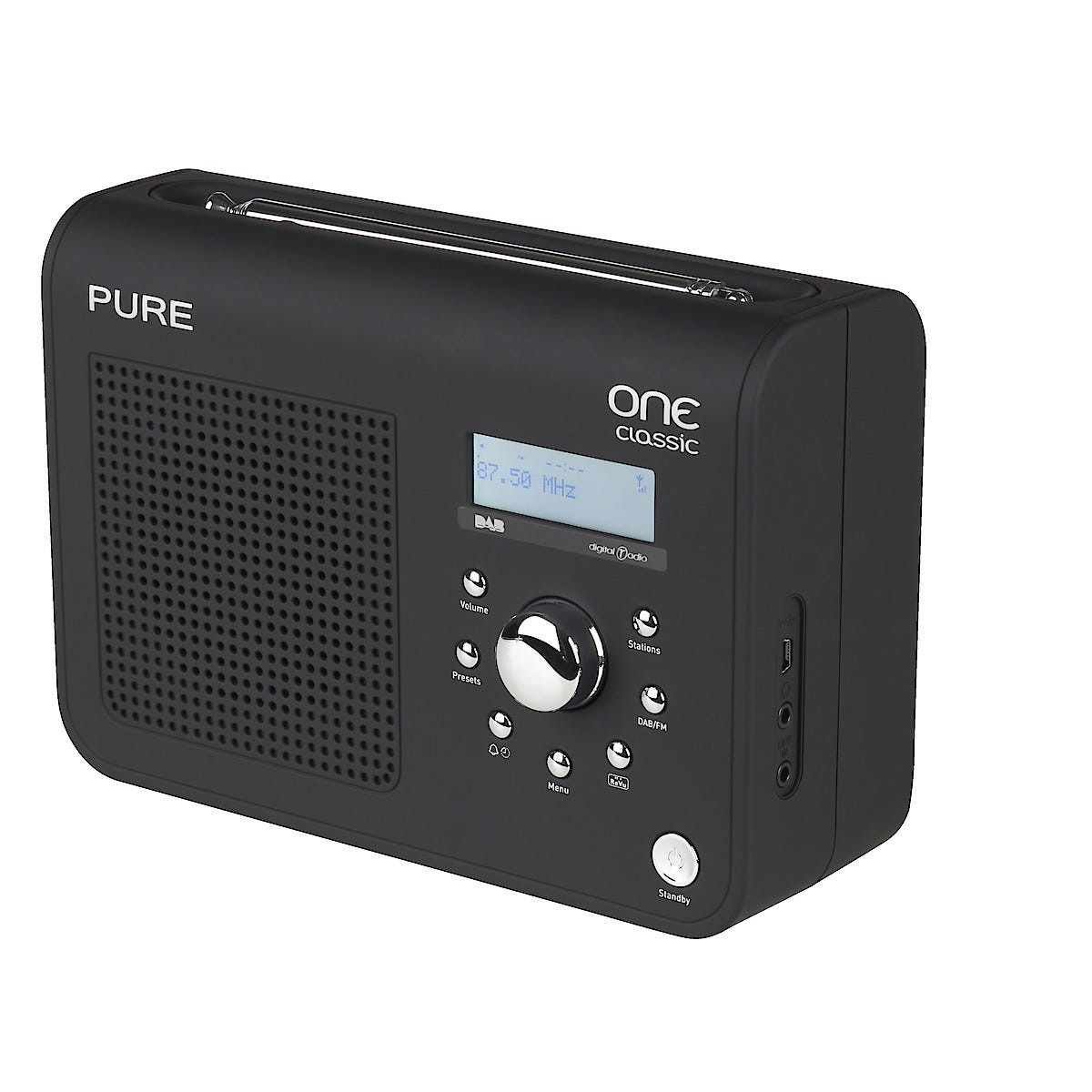 Pure One Classic Series II Black DAB+/FM-radio | Clas Ohlson