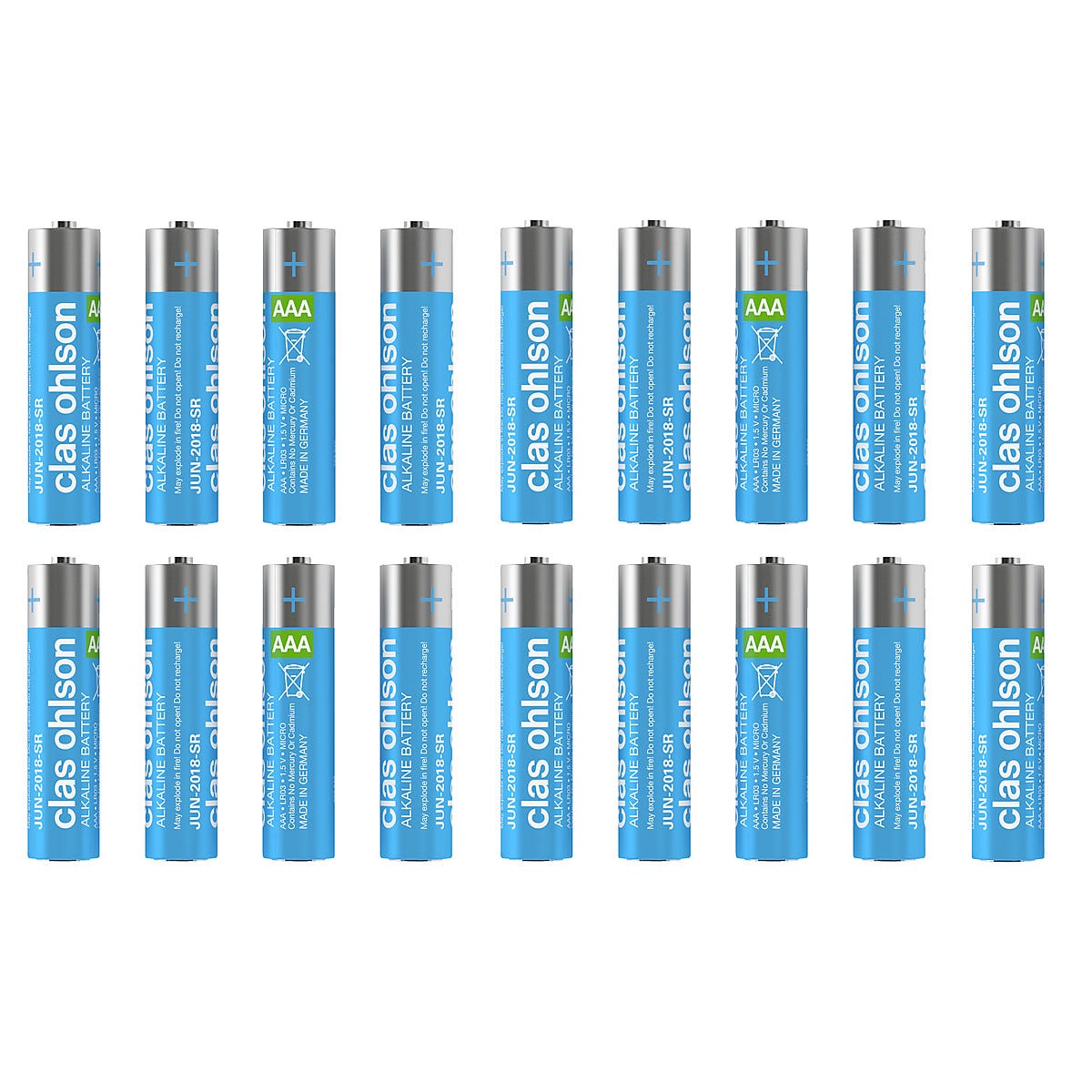 Alkaliskt batteri AAA/LR03 18-pack Clas Ohlson | Clas Ohlson