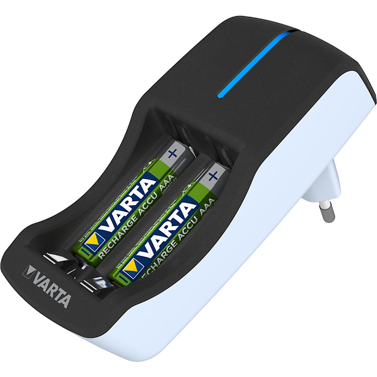 VARTA Mini Charger batterilader med 2 stk. HR6-batterier | Clas Ohlson