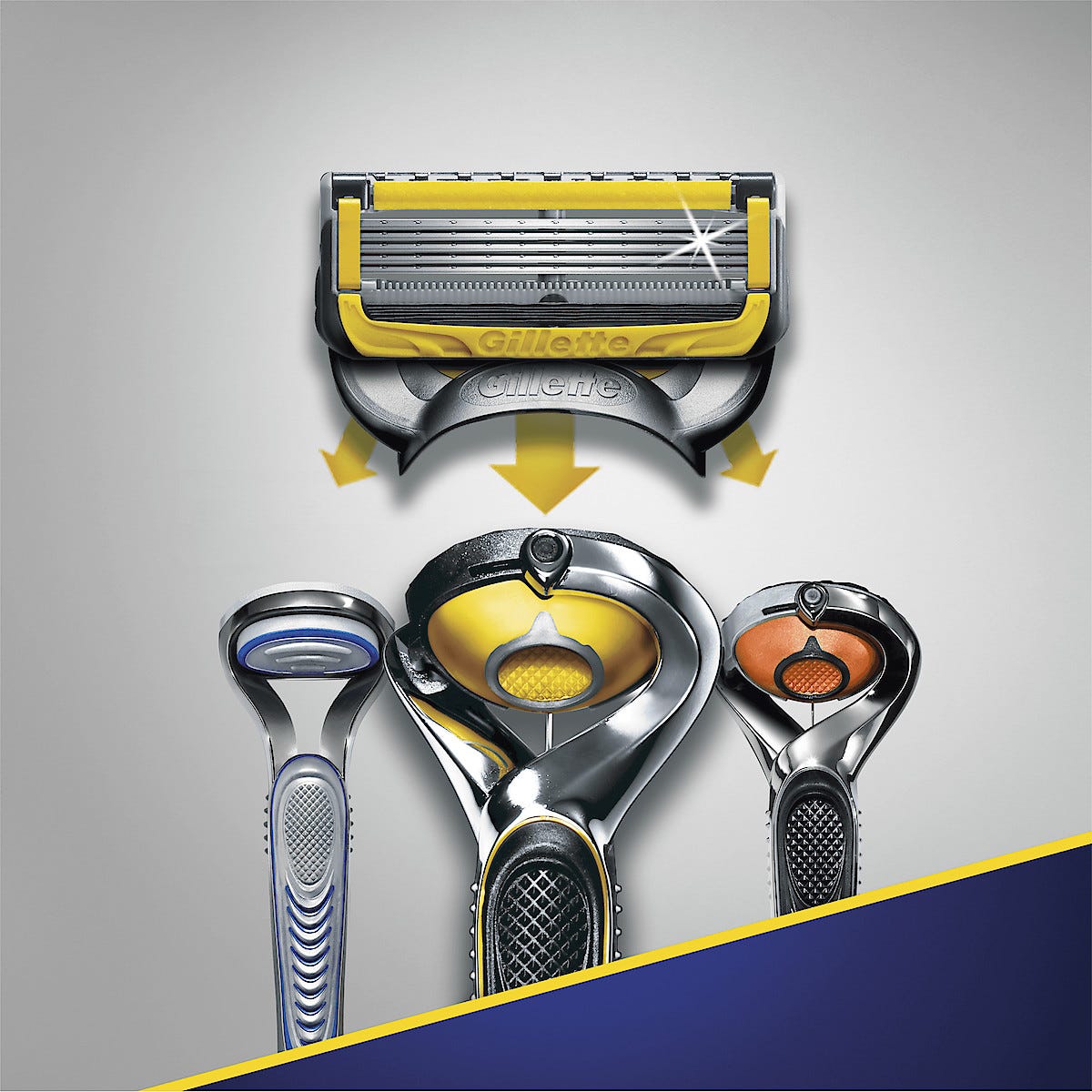 Gillette Fusion ProShield Yellow barberblad, 4-pack | Clas Ohlson