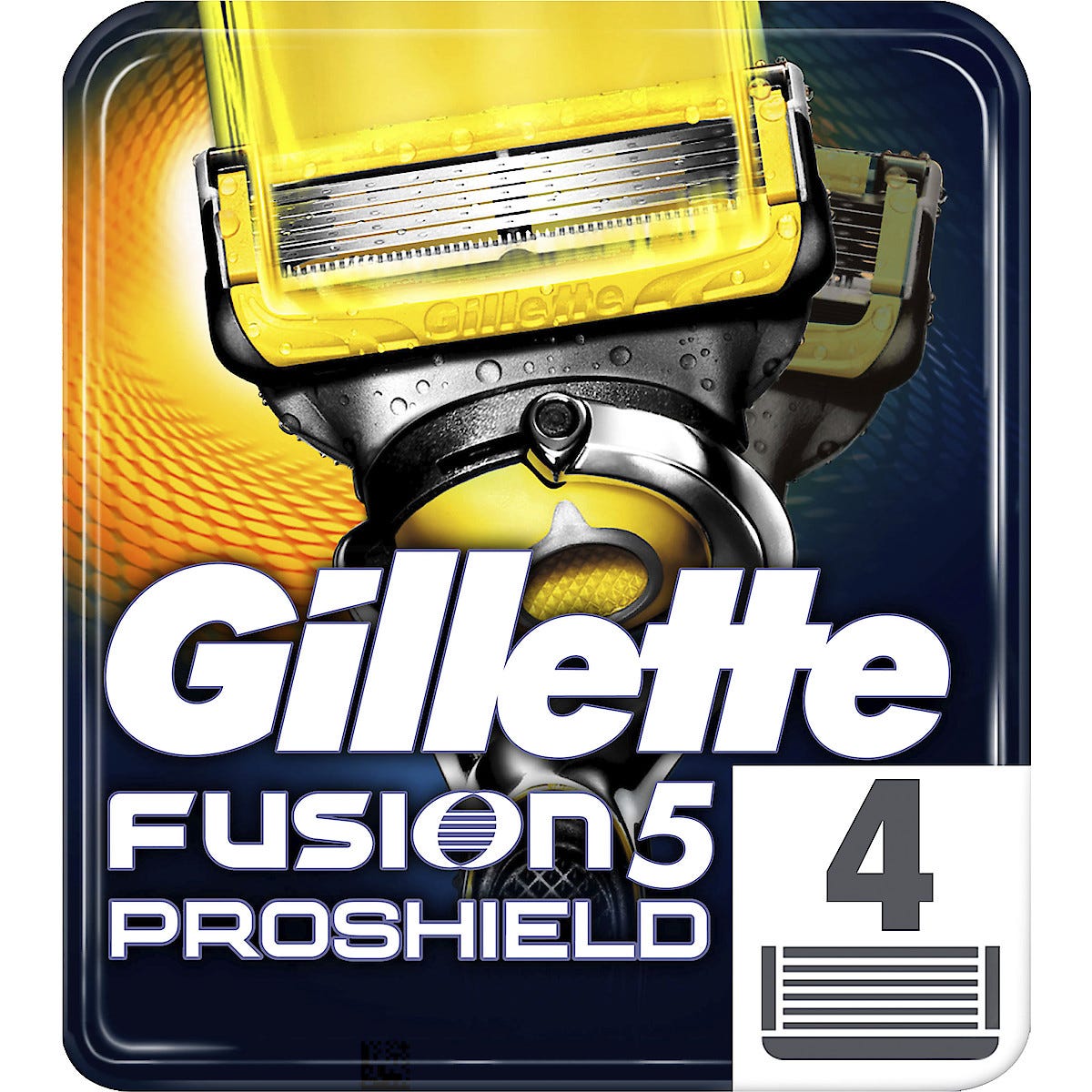 Gillette Fusion ProShield Yellow barberblad, 4-pack | Clas Ohlson